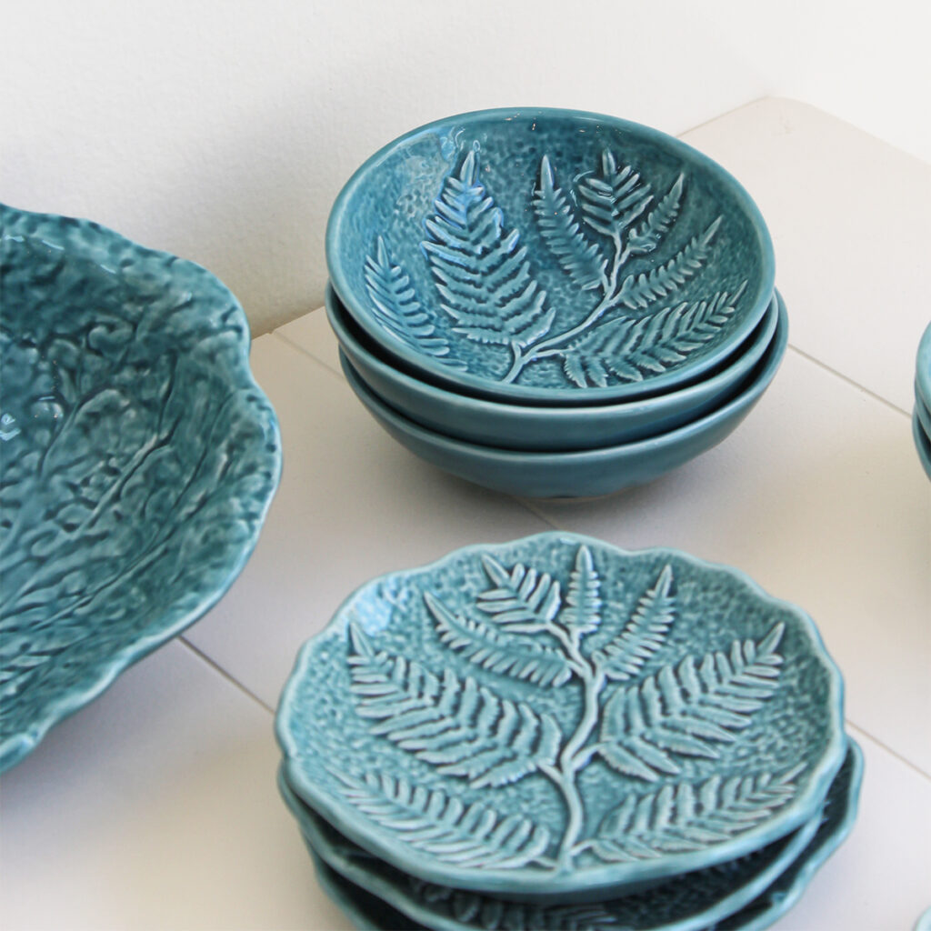 Platito pan azul turquesa – Colección Helecho - La Tienda Portuguesa