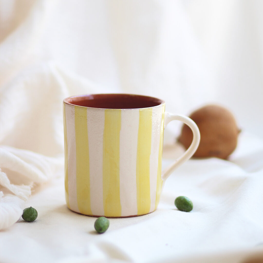 Taza rayas horizontales – Amarillo - La Tienda Portuguesa